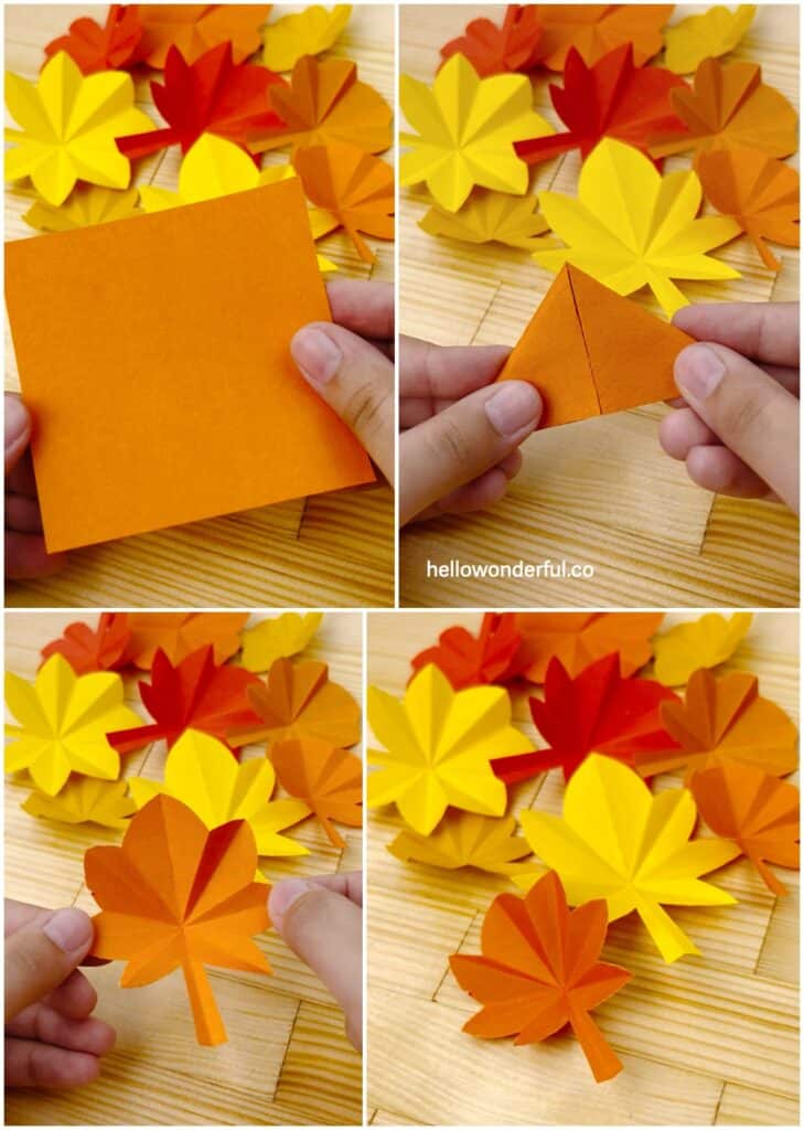 How To Make Easy Fall Paper Leaves Craft