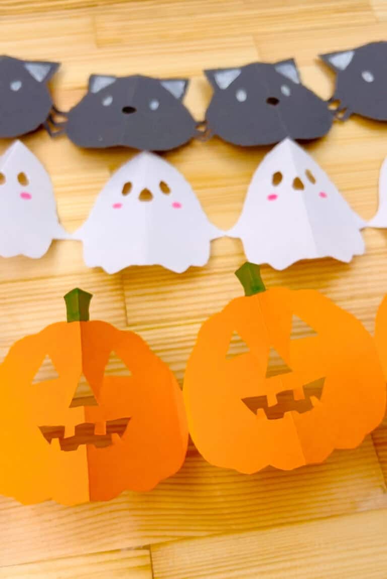 DIY Halloween Paper Garland (With Printable Template)