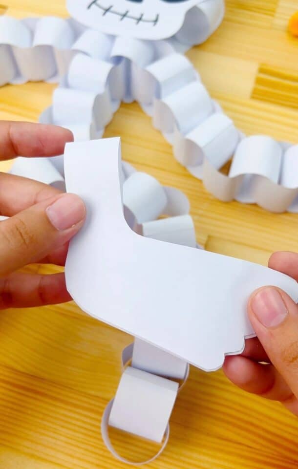 Easy Paper Skeleton Craft for Kids - Free Printable Template