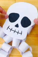 Easy Paper Skeleton Craft for Kids - Free Printable Template