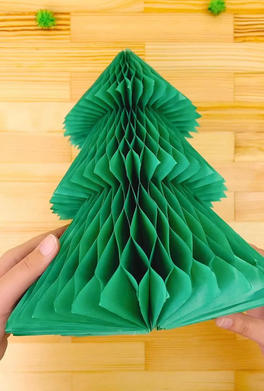 How To Make A 3D Honeycomb Paper Christmas Tree Craft