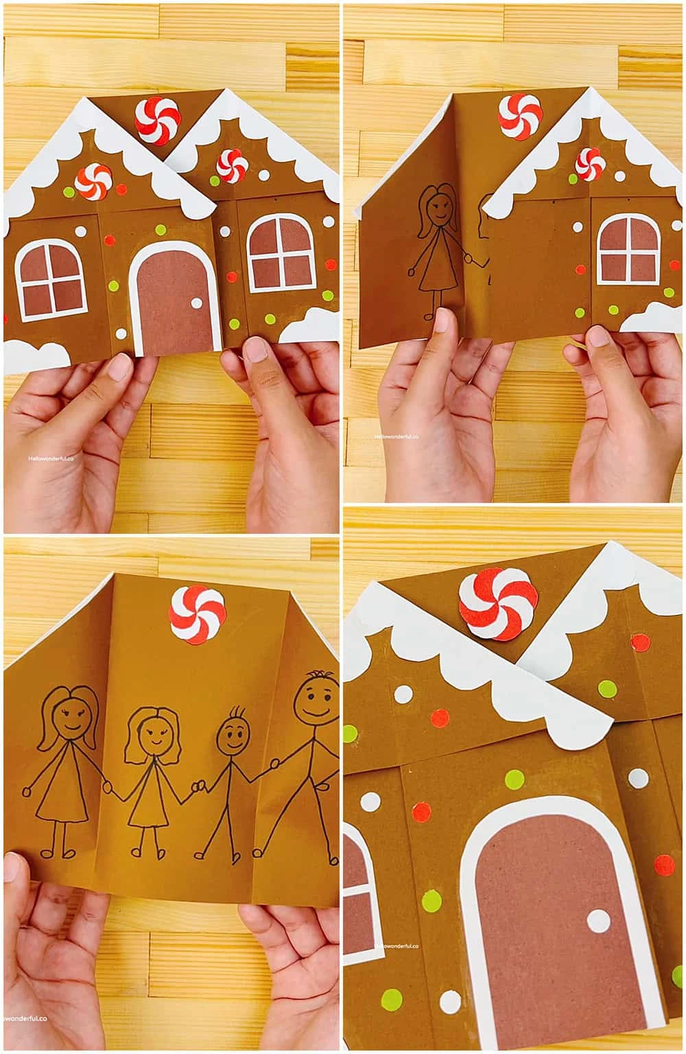 Gingerbread House Paper Craft With Printable Template