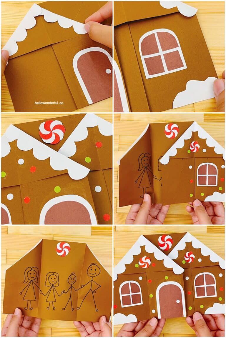 Gingerbread House Paper Craft With Printable Template