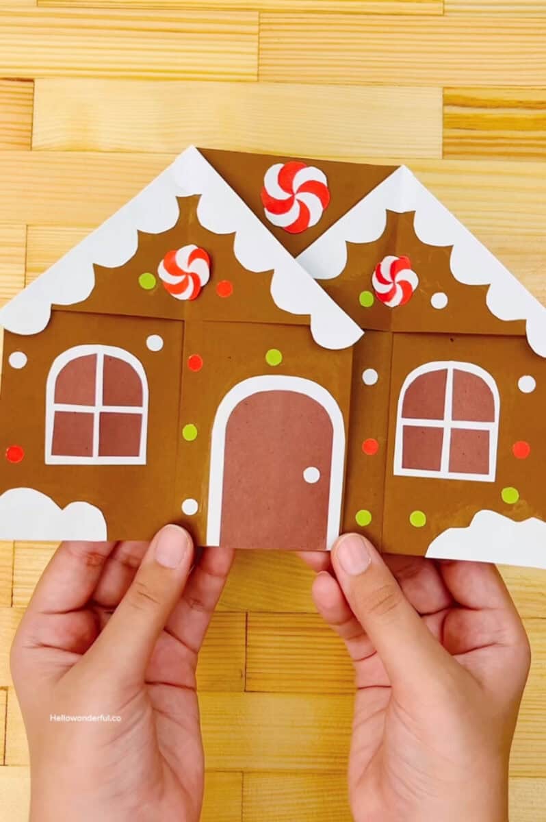 Gingerbread House Paper Craft With Printable Template
