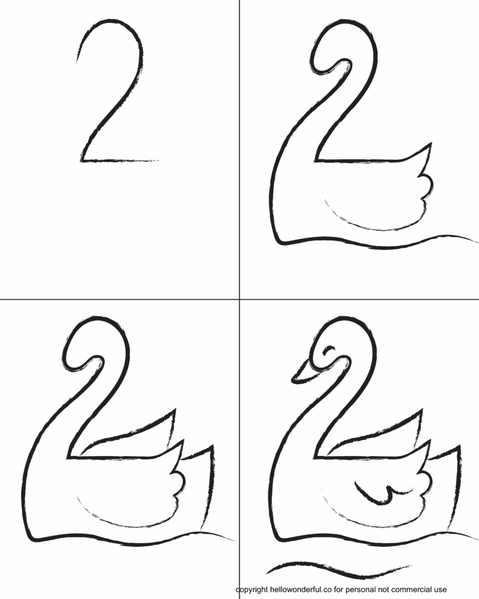 How to Draw a Swan – With Printable Guide - hello, Wonderful