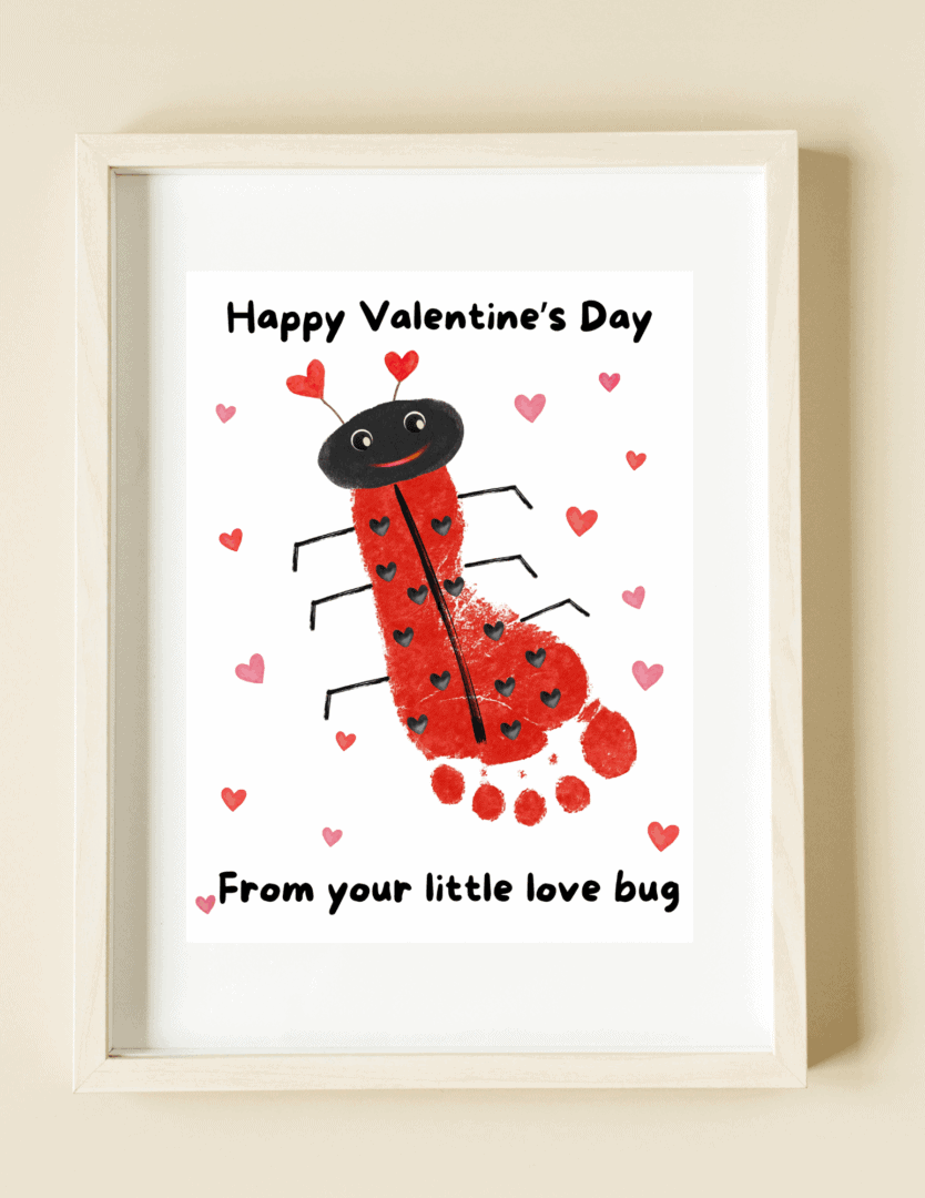 Ladybug Footprint Art - With Printable Template