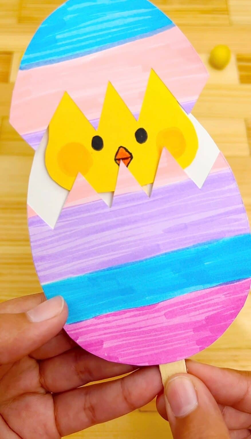 Paper Egg Chick Craft With Printable Template